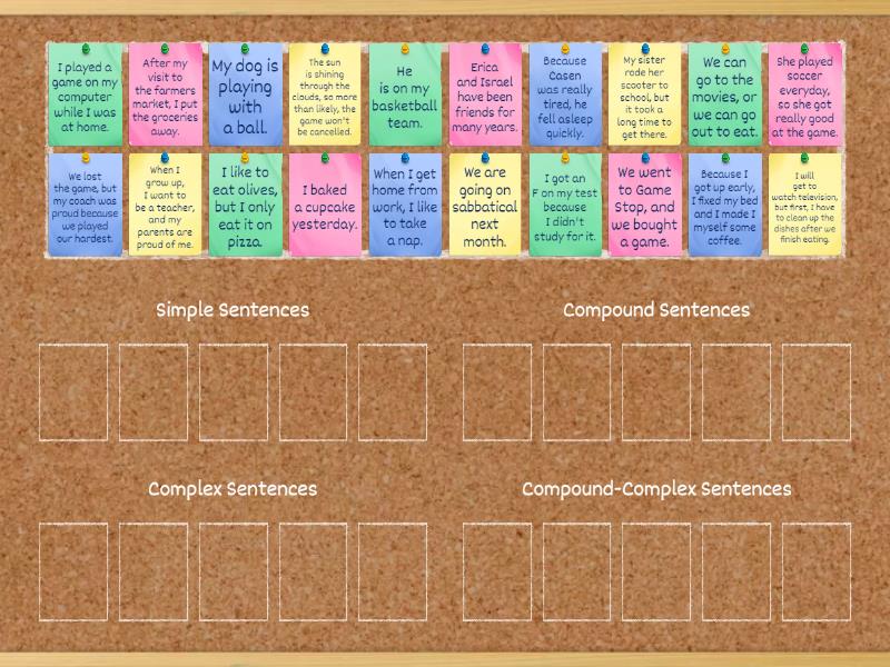 Sentence Structure Sort - Group sort