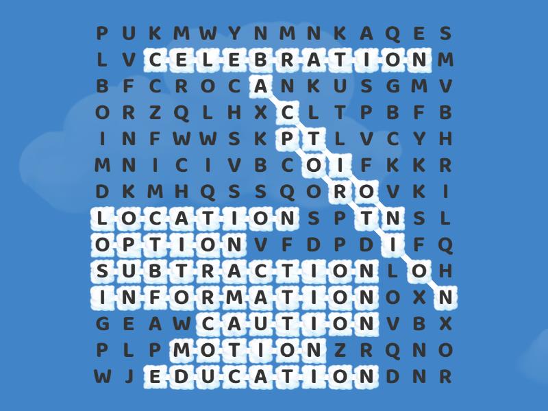 -tion word search - Wordsearch