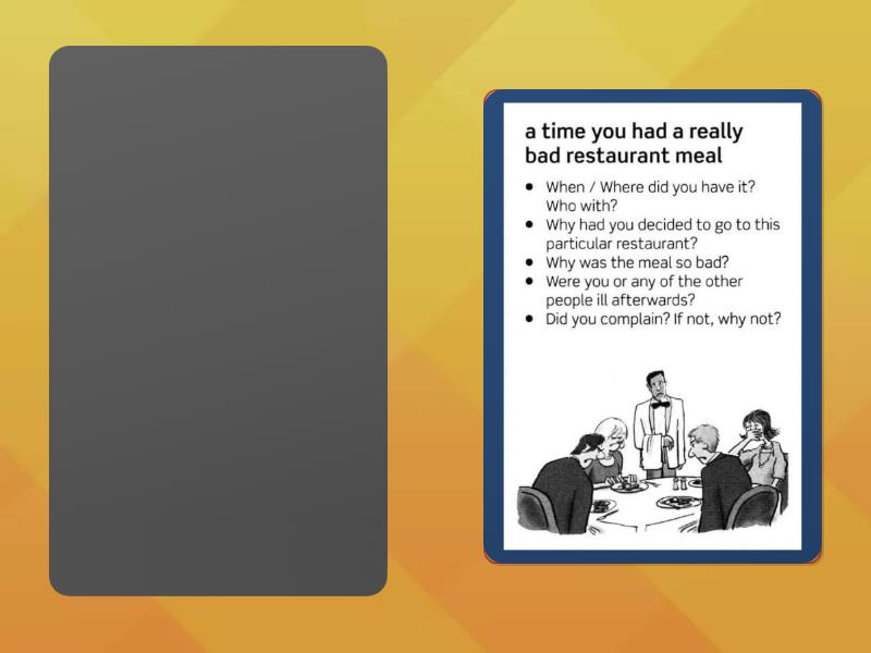 EF B1 unit 5A Narrative Tenses Stories - Speaking cards