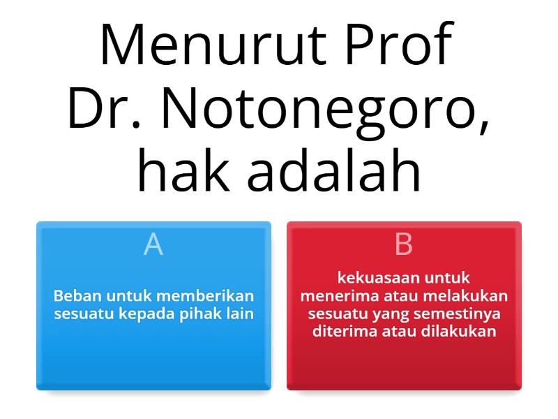 Kuis hak dan kewajiban - Quiz