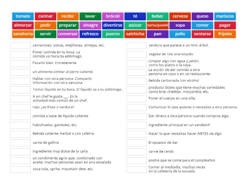 S2U2 Comida :: 2 - Match up