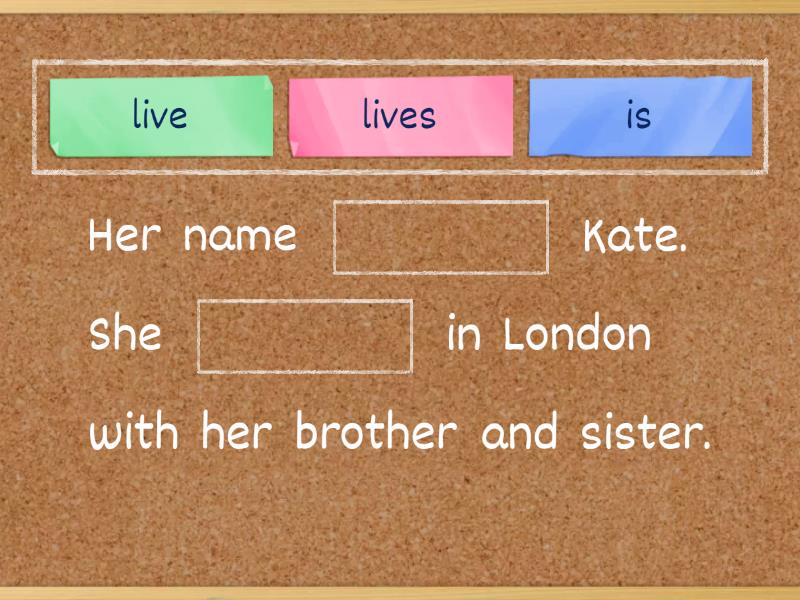 Present Simple - Missing Verbs - Complete the sentence