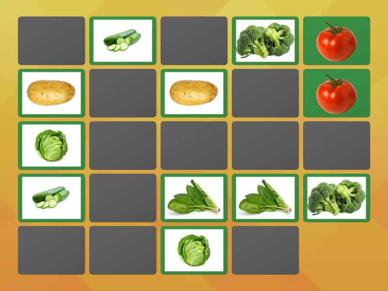 VEGETABLES - Matching pairs