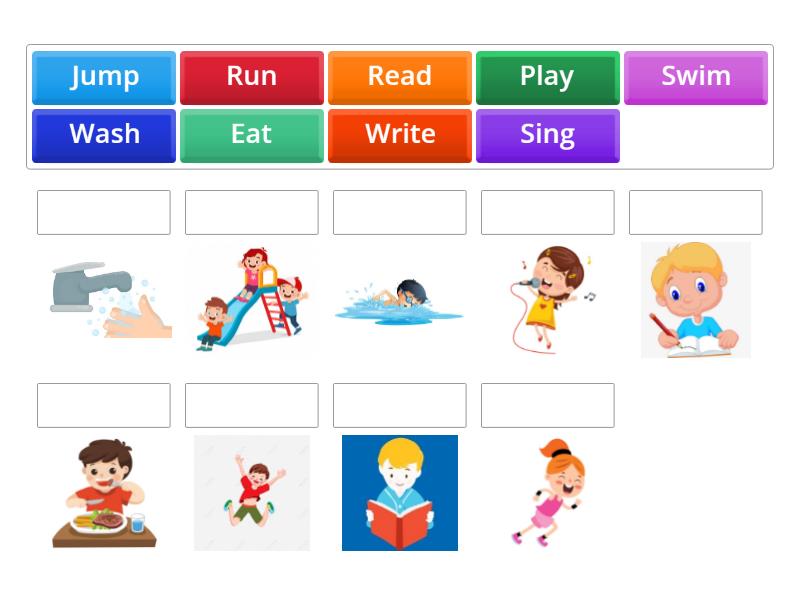 Action Words - Une las parejas