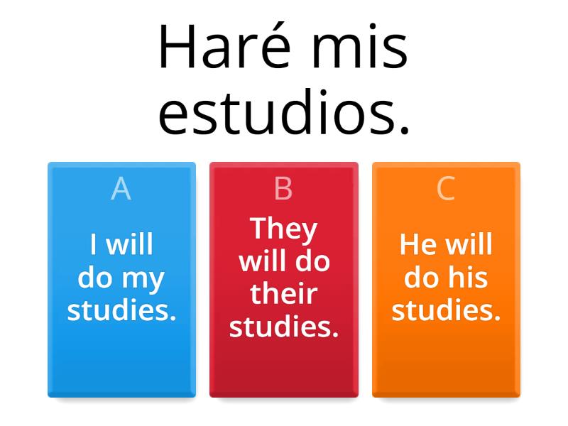 OR B4 8 Simple Future Irregulars - Quiz