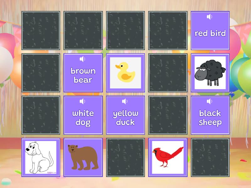 Brown Bear - Matching pairs