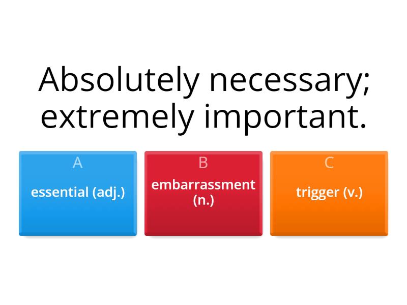 "Embarrassed? Blame Your Brain" Vocabulary - Quiz