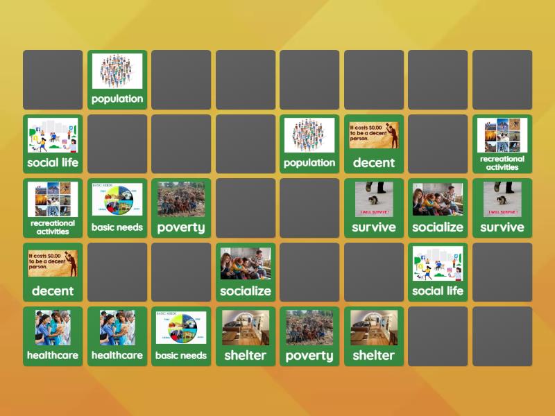 SDG-Vocabulary - Matching pairs