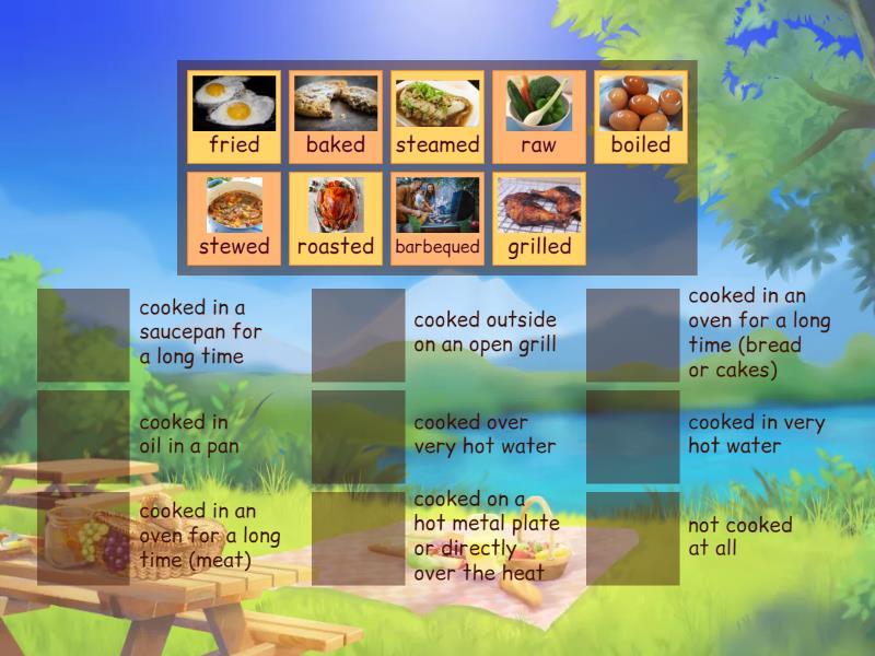 Cooking methods - Match up