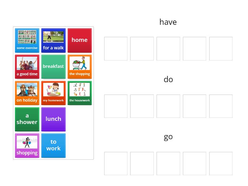 B9 | W3 | Have, do, go - Group sort