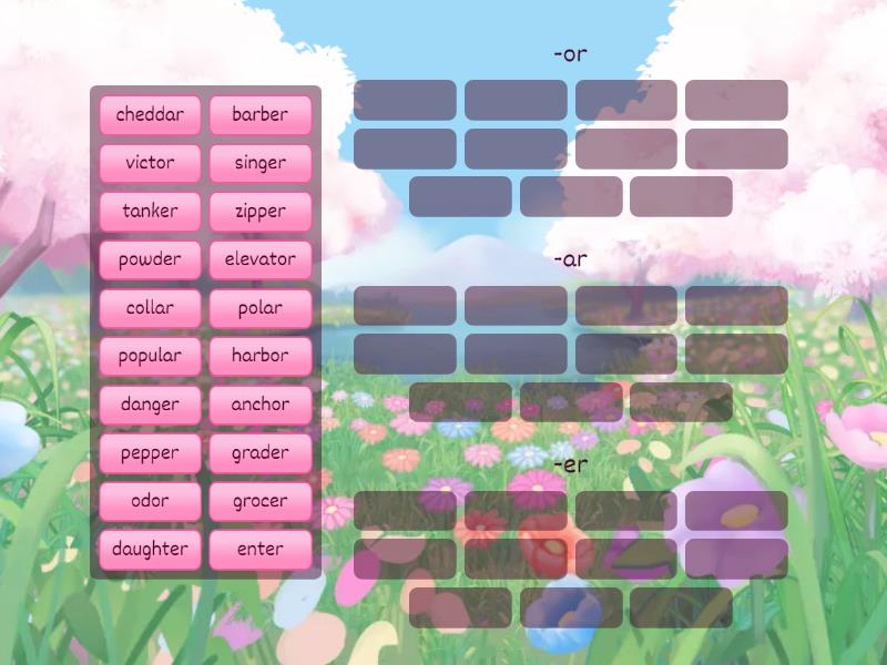 U5 W4 Spelling - Group sort