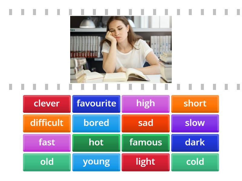 Unit 7C adjectives. - Find the match