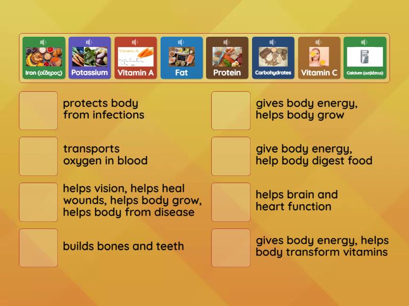 Macronutrients - Match up