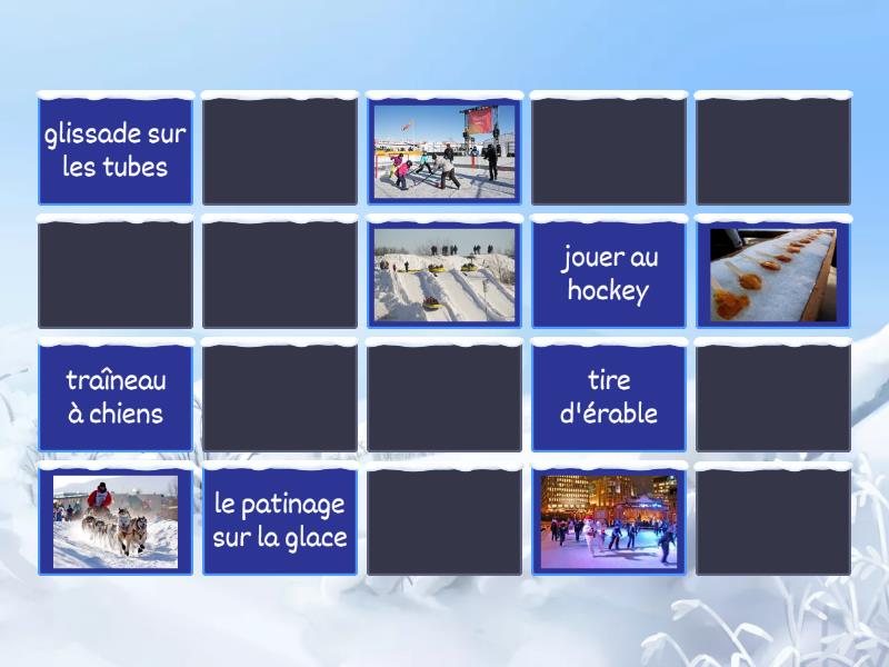 Carnaval de Québec- jeu de memoire - Matching pairs