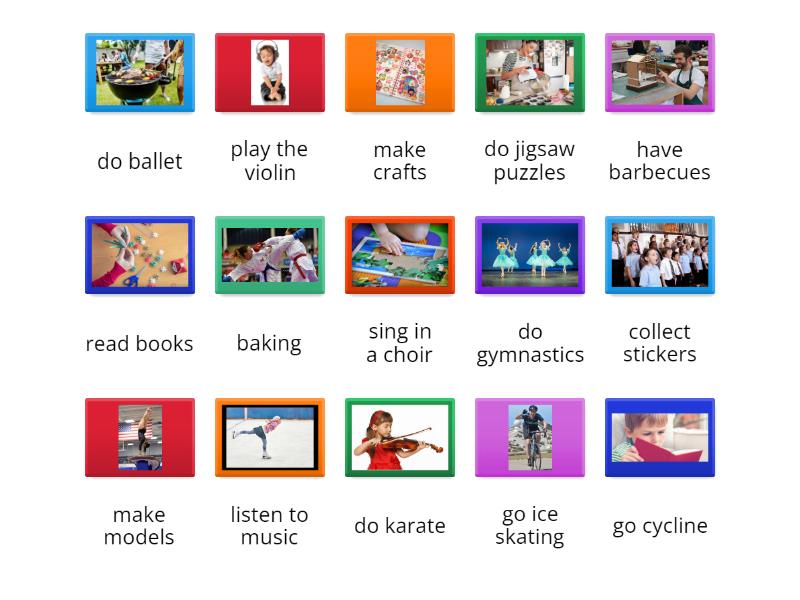 Hobbies and Activities - Match up