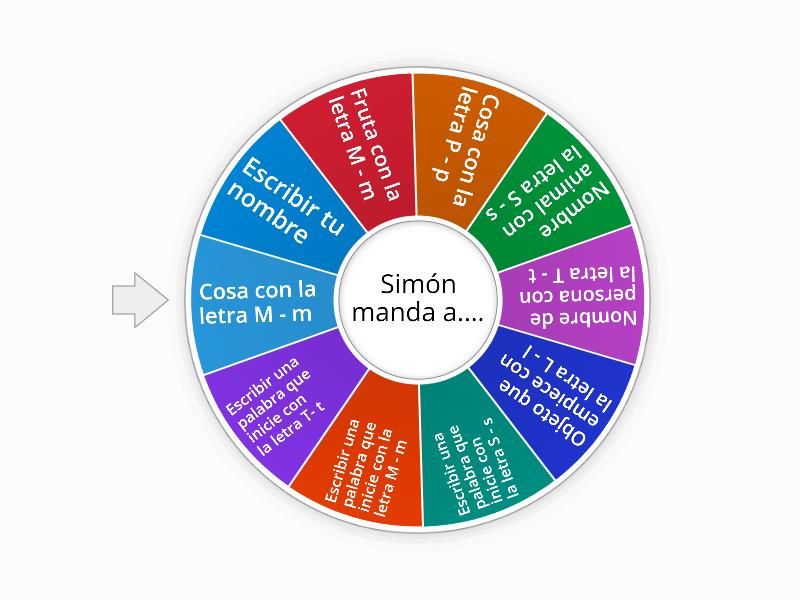 Escritura. Simón manda. Ruleta. Dictado - Spin the wheel