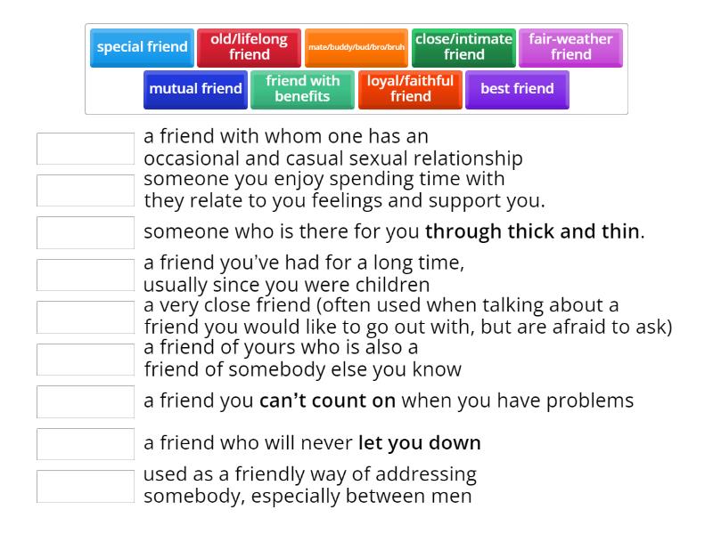 friends types inter - Match up