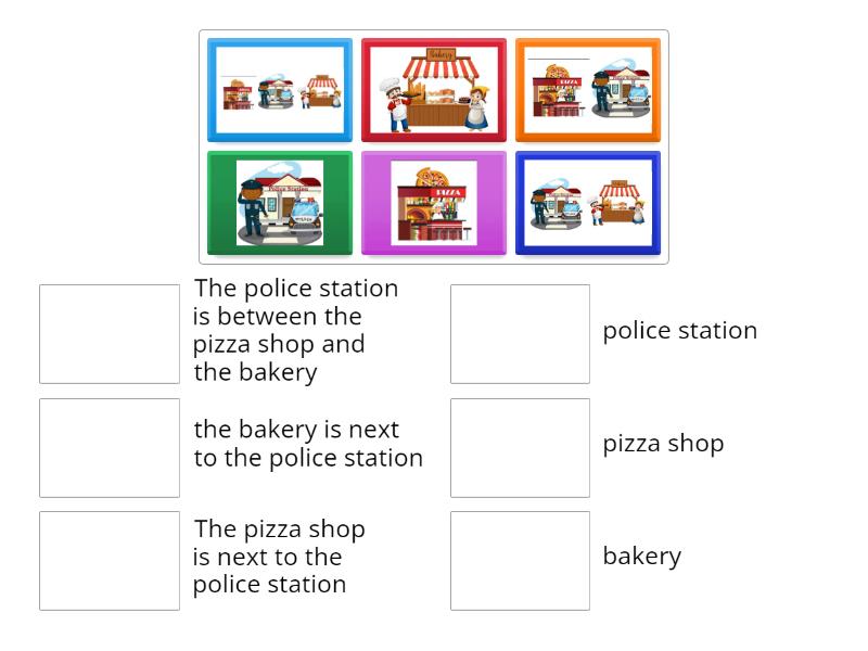 unit 8- our community- prepositions - Match up