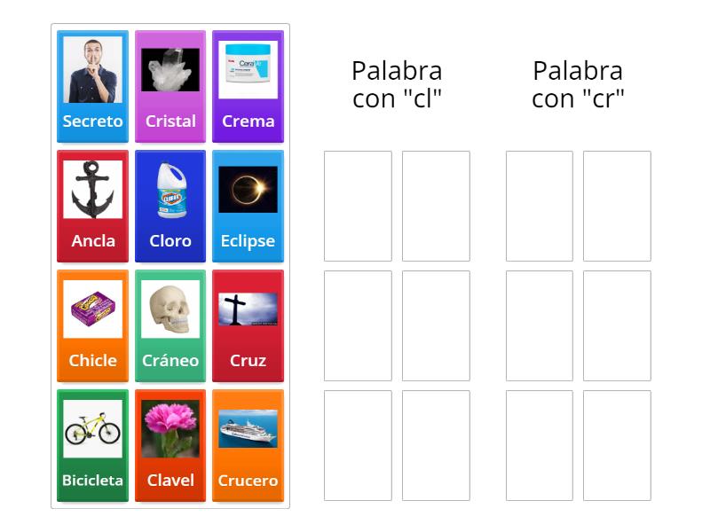 Clasifica palabras con "cl" y "cr" - Group sort