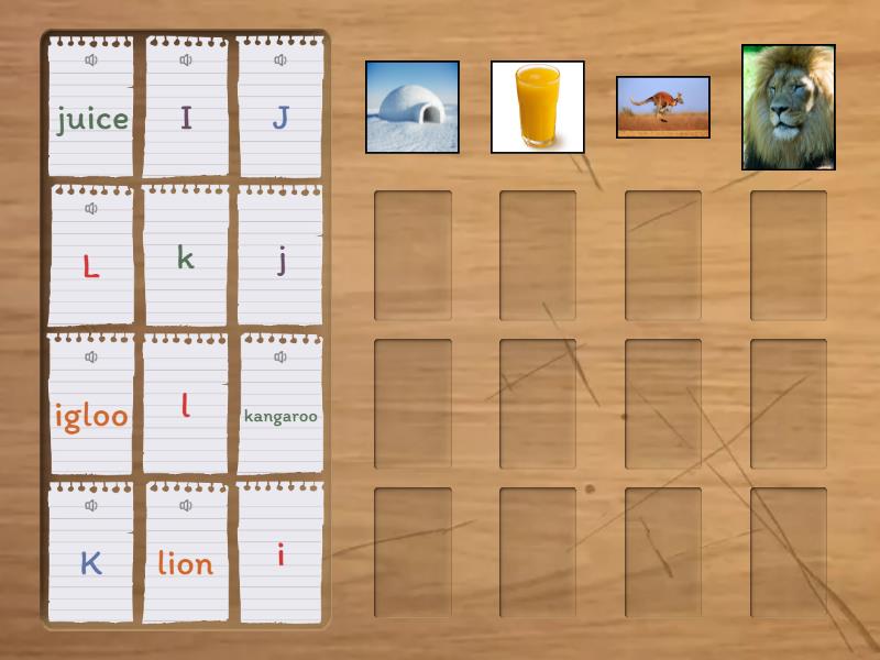 Alphabet IJKL - Group sort