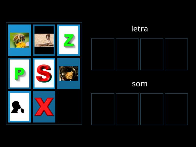 Associando letras e sons - Group sort