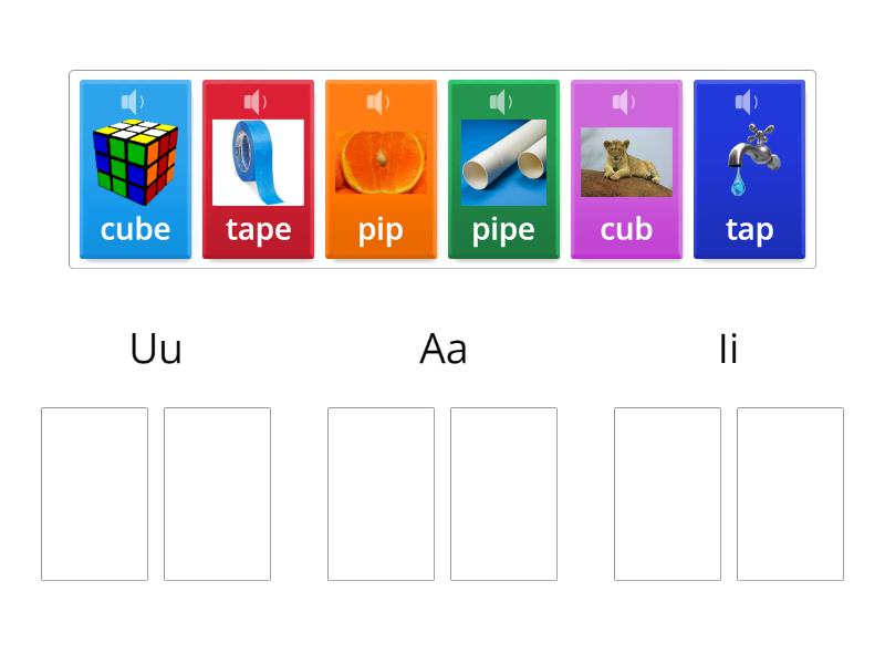 Family & Friends 2 - Unit 14. Phonics - Group sort