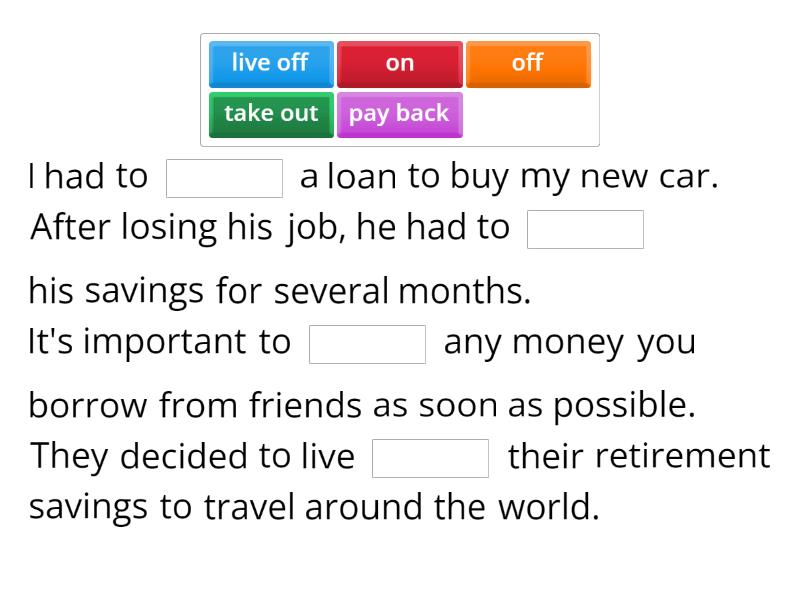 EF Int Unit 2A Money (PVs) - complete - Complete the sentence