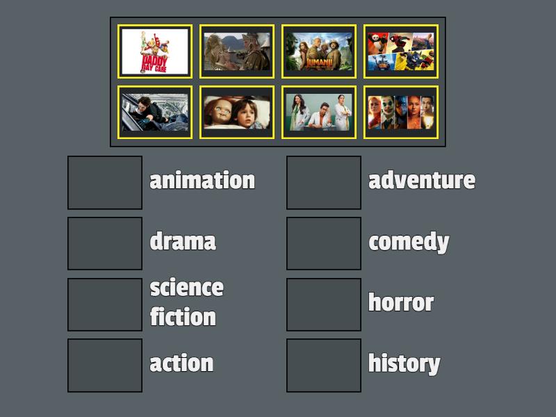 Types of Films (Film Genres) - Match up