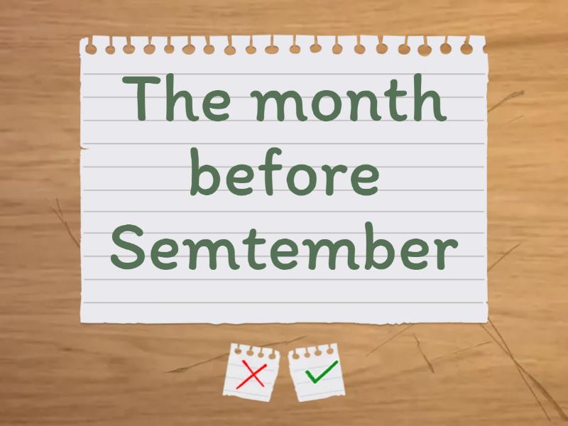 Seasons and months - Flash cards