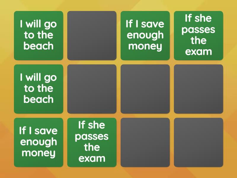Game first conditional - Matching pairs