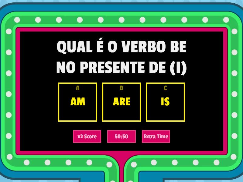 verbo to be passado e presente 7 ano Dom Bosco - Gameshow quiz