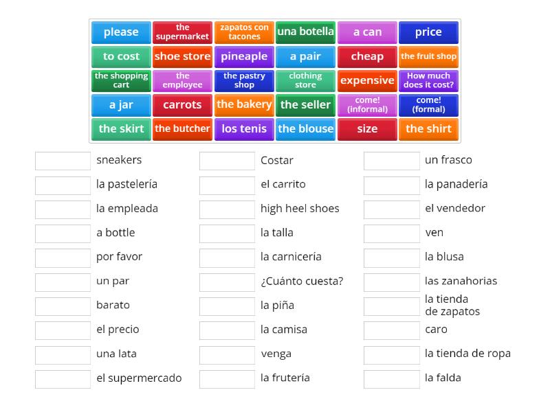 Chapter 9 vocabulary - Match up