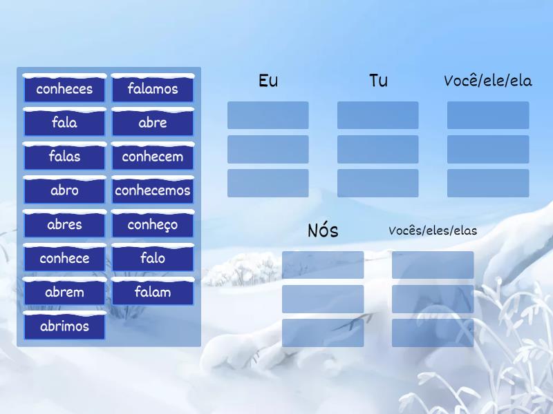 Presente Verbos Regulares - Group sort
