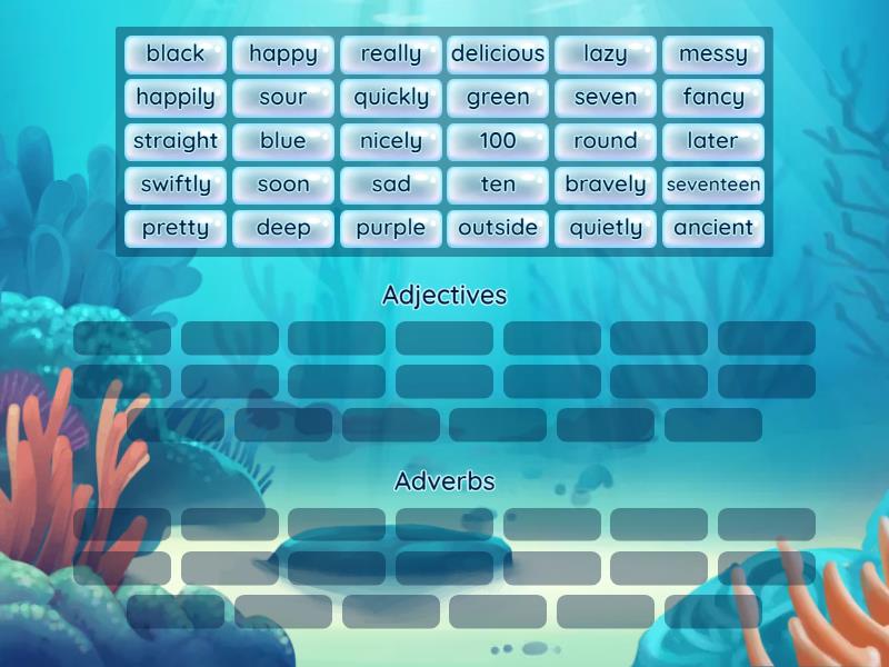 Sorting Adjectives and Adverbs - Group sort
