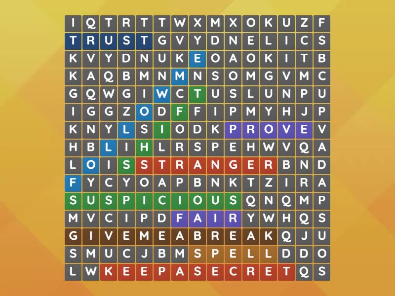 The Charmed words - Wordsearch