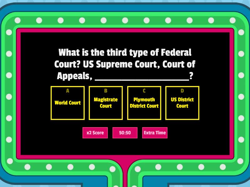 Judicial Branch Quiz Show - Gameshow quiz