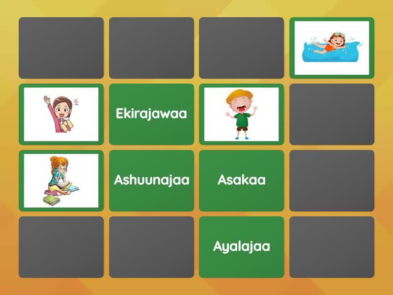 Juego de verbos - Parejas