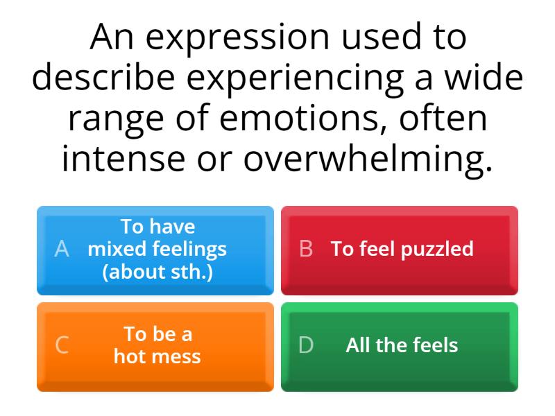 Feelings/emotions - Quiz