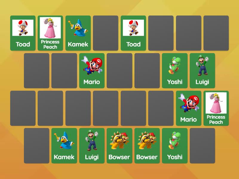 CAB Mario Matching Game - Matching pairs