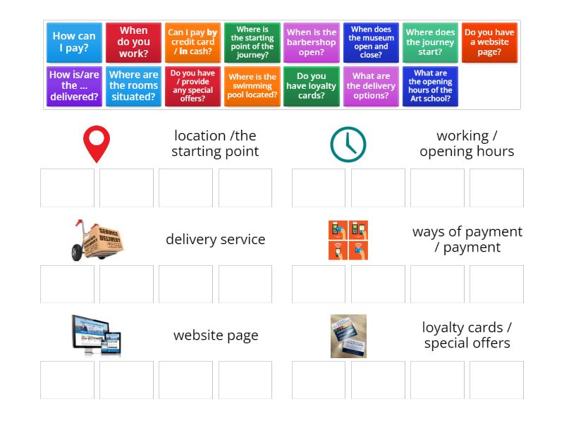 review ЕГЭ speaking part 2 - Group sort