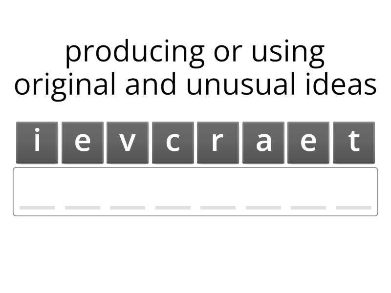 WW 3 Unit 9 words studying - Anagram