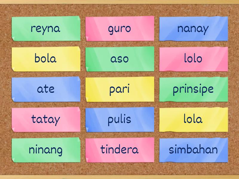 Pangngalan - Flip tiles