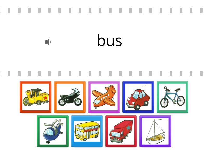 Kid's box 1 Unit 10 transport - Find the match