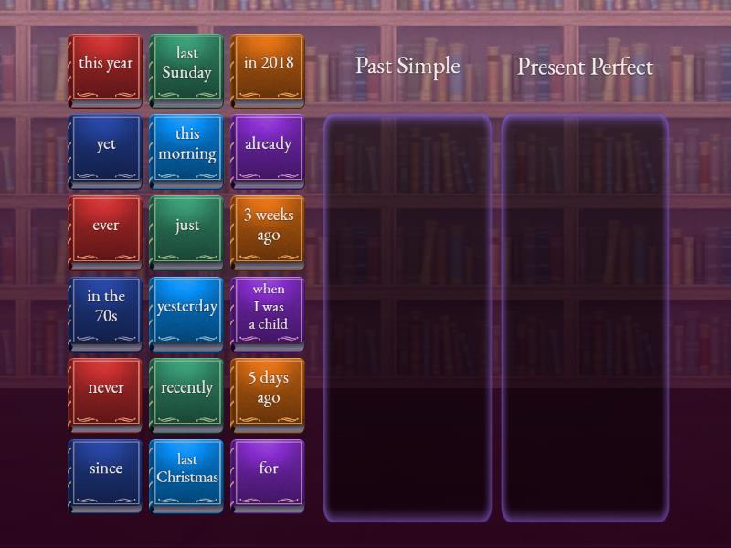PI1 3A Present Perfect vs Past Simple - time expressions - Group sort