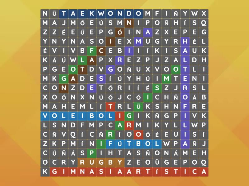 Juegos olímpicos - Wordsearch
