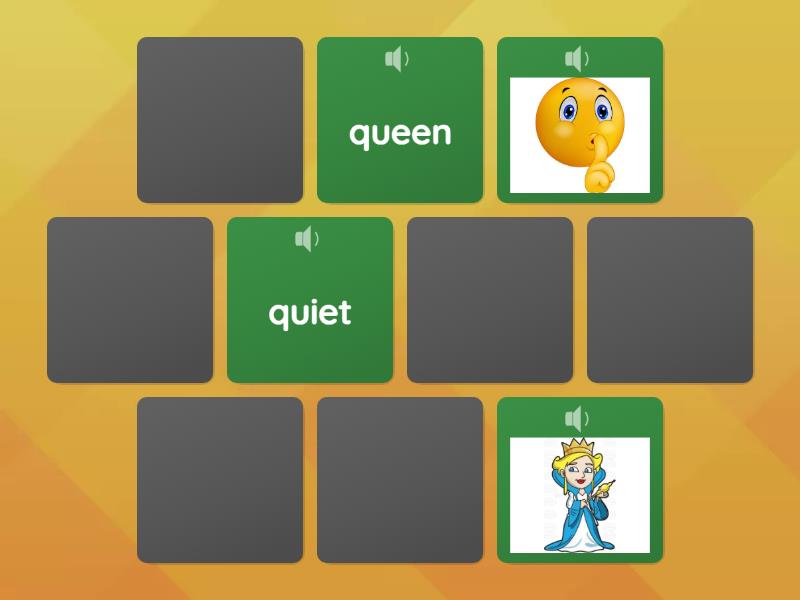 SF3 - U3 - Letter Qq words - Matching pairs