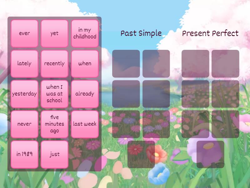 1ElementaryGR_past simple/present perfect signal words - Group sort