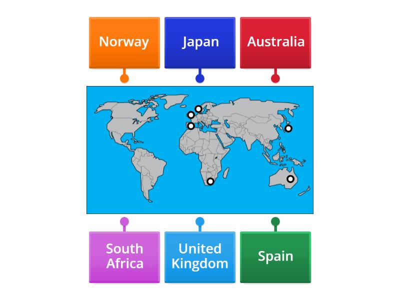 Find the country - Labelled diagram