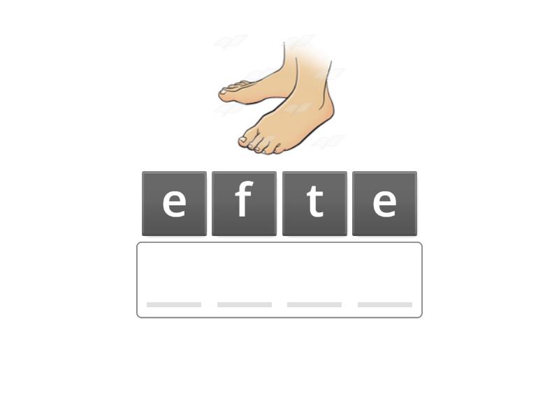 Parts of the body - Anagram