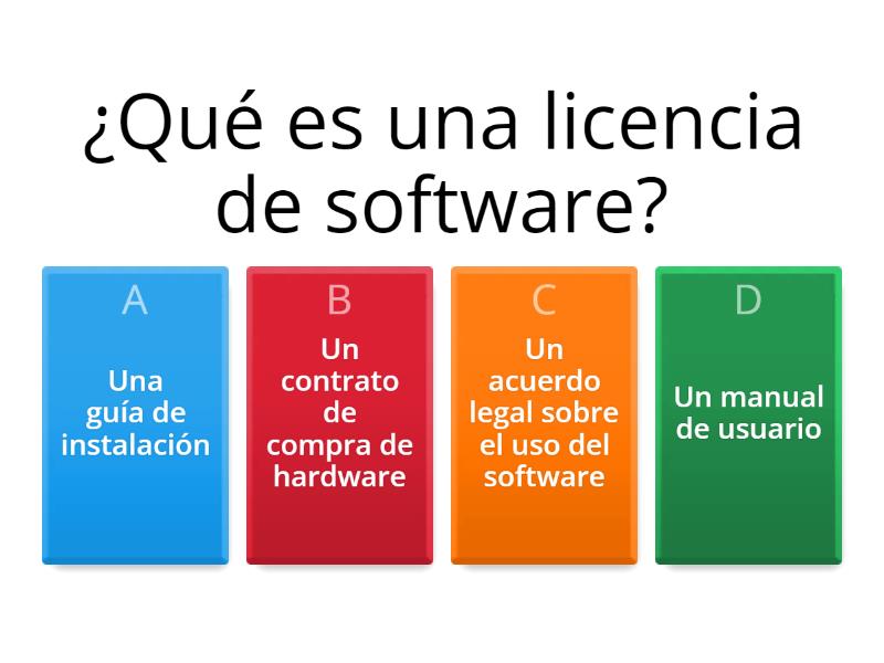 Aprende sobre Licencias de Software - Cuestionario